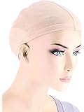 Cotton Wig Liner Cap In Beige 3 pc Pack For Women With Cancer, Chemo ...