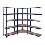 Heavy Duty Garage Corner shelving kit, 1 Corner unit 1800mm x 900mm x ...