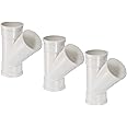 Amazon.com: PATIKIL 3" Wye Pipe Fitting, 3 Pcs Y-Shape Splitter Duct ...
