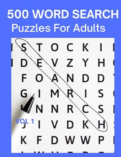 500 Word Search Puzzles For Adults Vol 1: Amazing Wordsearch Collection ...