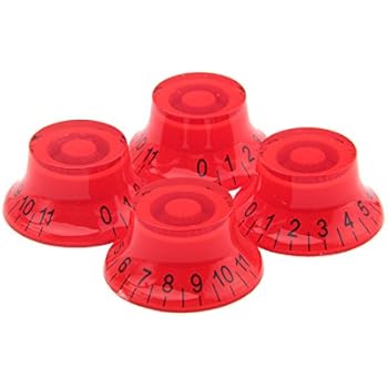Amazon.com: 4pcs Blue 0-11 Knobs ABS Top Hat Bell Knob Guitar Volume ...