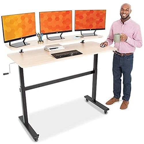 Stand Steady Tranzendesk | 55 Inch Standing Desk with Clamp On Shelf ...