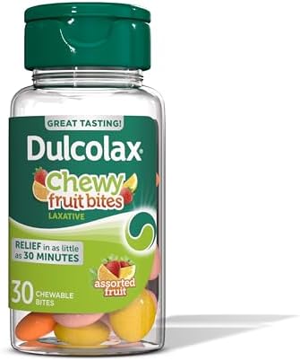 Dulcolax Chewy Fruit Bites, Saline Laxative, Assorted Fruit (30ct ...