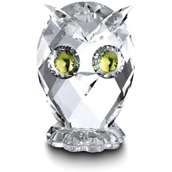 Amazon.com: SWAROVSKI Crystal Figurine #010014, Miniature Owl: Home ...