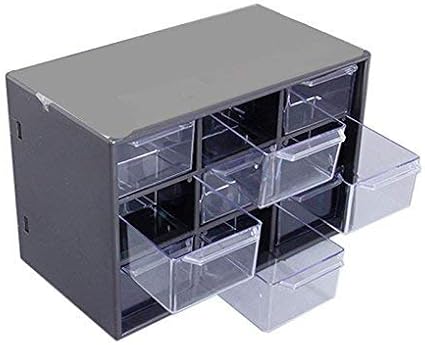 VP STORES 9 Grid Plastic Square Storage Box (Black, Medium): Amazon.in ...