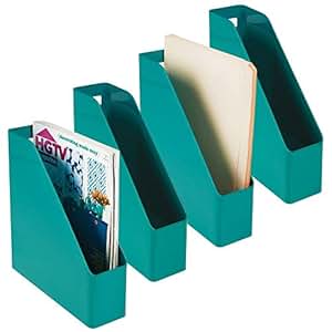 Amazon.com : mDesign Plastic File Folder Bin Storage Organizer ...