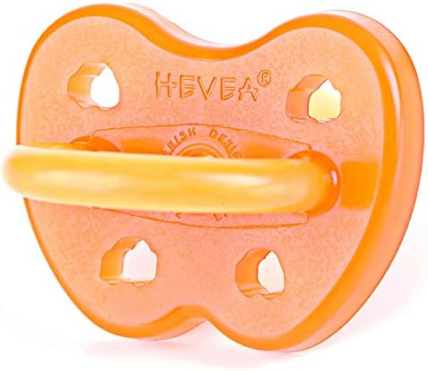 Hevea Pacifier 2 Pack Natural Rubber Orthodontic Dummy/Soother 3-36 ...
