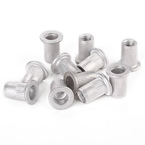 DN Aviation M6 Threaded Flat Head Aluminum Rivet Nut 6mm Pack of 25 ...