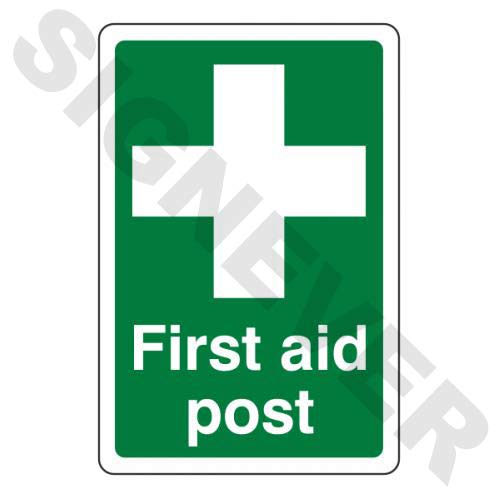 Buy SIGN EVER First Aid Post Sign Board for Hospital Clinic Bank Office ...