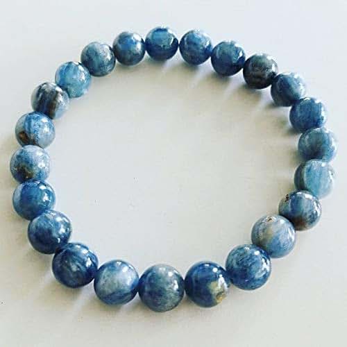 Amazon.com: Kyanite Beaded Bracelet. High Grade Kyanite Gemstone Beads ...