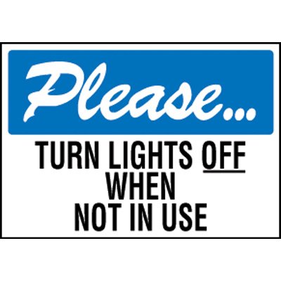 Amazon.com: Decal-Please Turn Off./3.5X5 Pack of 5 Labels: Industrial ...