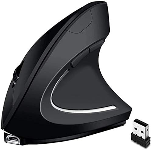 Ergonomic Vertical Mouse,KKUYI Upgraded Rechargeable Optical Wireless ...