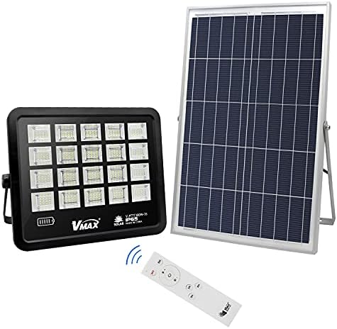 Vmax Upgraded LED Solar Flood Lights-Outdoor, 300W 10000 LM for LED ...