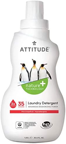ATTITUDE Hypoallergenic Laundry Detergent, Liquid, Non-toxic, ECOLOGO ...