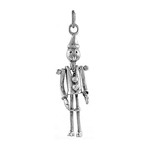 Sterling Silver High Polished Movable Tin Man Pendant | Amazon.com