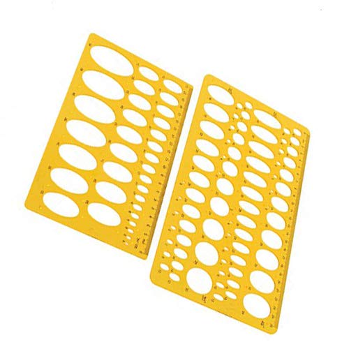 Rocutus 2pcs Circle Template Circle and Oval Templates Measuring ...