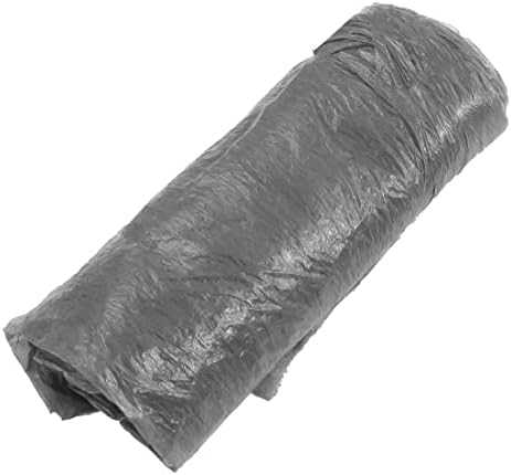 Ruilogod 16 Pcs Black Rectangle Rubbish Garbage Trash Waste Bag On Roll ...