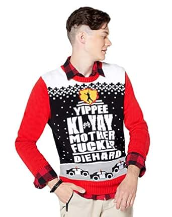Amazon.com: Yippee Ki-Yay Motherfucker Light Up Ugly Christmas Sweater - Die Hard - s: Clothing