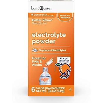 Amazon.com: Amazon Basic Care Electrolyte Powder Packets, Orange Flavor ...