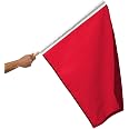 Amazon.com : AGAS Red Stop Race Stick Flag 24x30 inch - Mounted on 30 ...