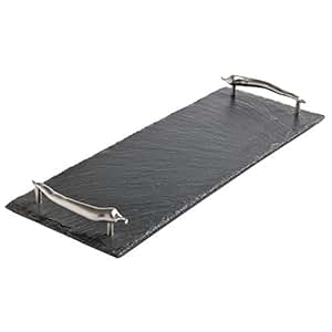 Amazon.com | The Just Slate Company Natural Slate Small Serving Tray ...