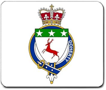 Amazon.com : Doherty Ireland Family Crest Coat of Arms Mouse Pad ...