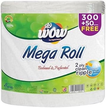 WOW Maxi Roll ( Embossed) 350meter 2ply, 875 Sheets price in UAE ...