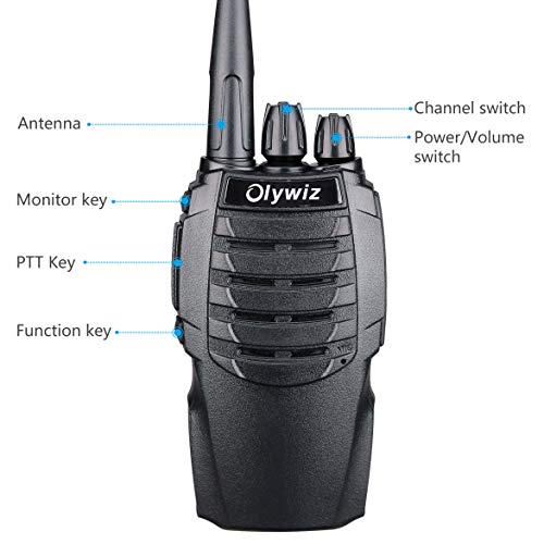 Olywiz HTD826 Walkie Talkies Long Range Rechargeable Two-Way Radio with ...