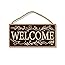Amazon.com: Honey Dew Gifts Welcome 5 inch by 10 inch Hanging Wall Art ...