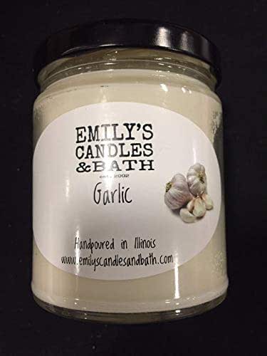 Amazon.com: 9 Oz. 100% Soy Jar Candle Garlic Scent: Handmade