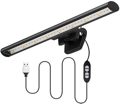 Computer Monitor Clip on Light, USB Laptop Screen E-Reading LED Task ...