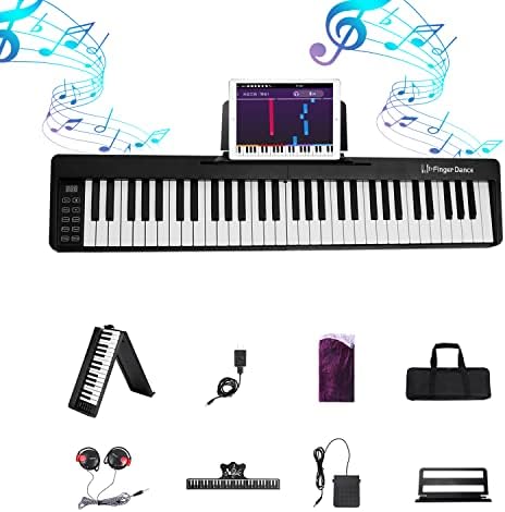Finger Dance 61 Key Folding Piano Keyboard, Upgrand Imitation Wood ...