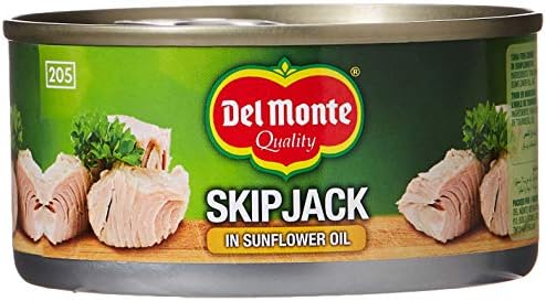 Del Monte Skip Jack Tuna Fish In Sunflower Oil, 185 Gm (Pack Of 3 ...