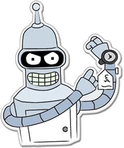 Amazon.com: Futurama Bender car bumper sticker 4" x 5": Automotive