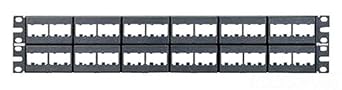Panduit CPP48WBLY 48-Port Flat Patch Panel, Black - Circuit Breaker Panel Safety Switches ...