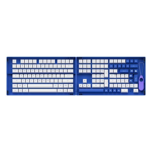 Akko Blue on White 197-Key ASA Profile PBT Double-Shot Keycap Set for ...