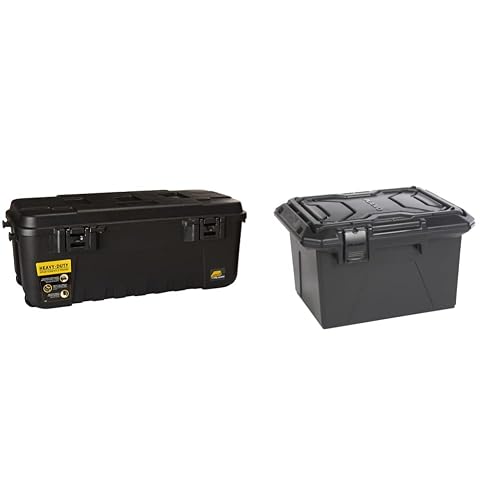 Plano Sportsman Trunk with Wheels, Black, 108-Quart, Lockable Storage ...