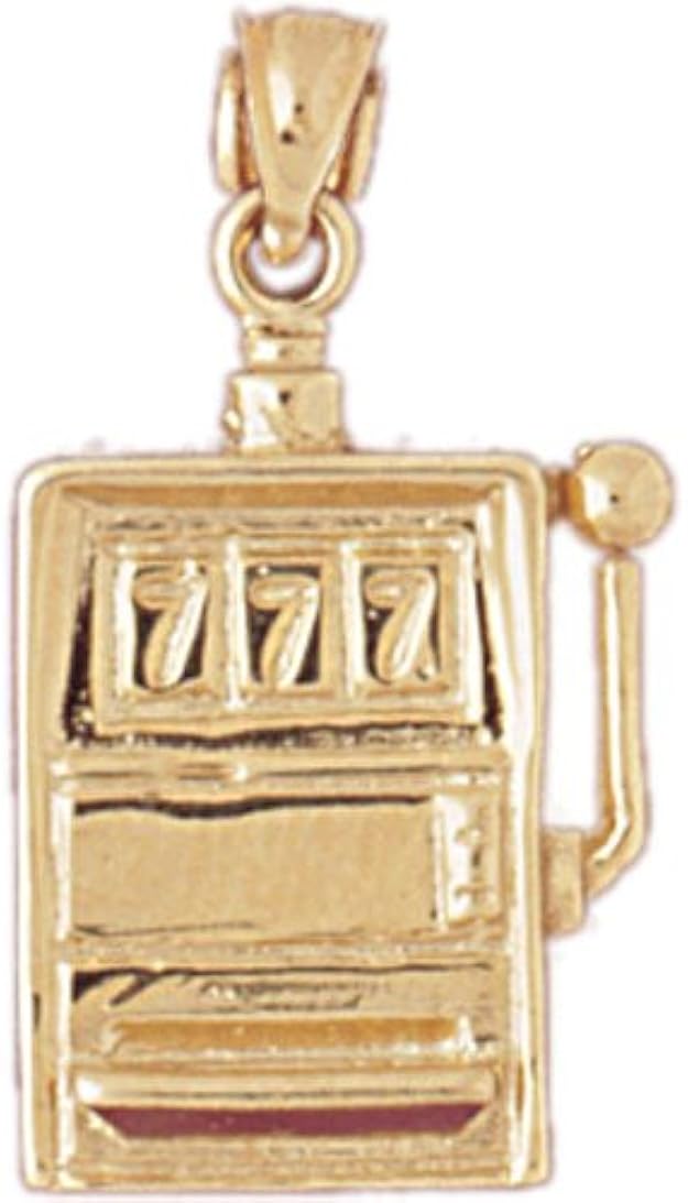 Amazon.com: 14k Yellow Gold Slot Machine Pendant (12mm x 25mm): Jewelry