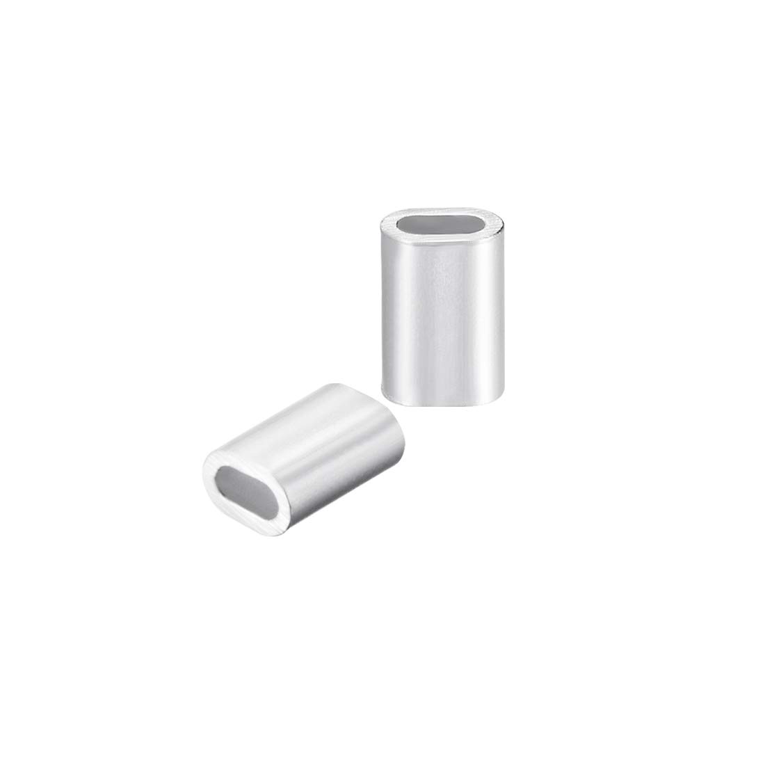 uxcell Aluminum Crimping Loop Sleeve Oval for 3/64" - 1/16" Wire Rope ...