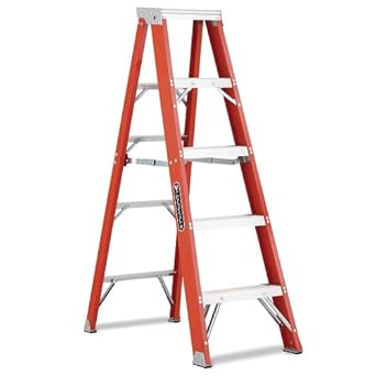 Louisville Type 1Aa Ladder - 4 Steps - Orange: Amazon.com: Industrial ...