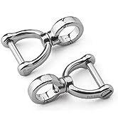 Amazon.com: TISUR Titanium D-Rings with Screw Shackle, D Shape Key ...