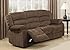 Amazon.com: Bonded Leather Double Recliner Sofa Living Room Reclining ...