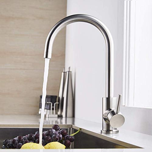 Trywell Single Hole Kitchen Faucet One Handle Lever Prep Bar Sink Tap ...