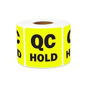 Amazon.com: 1200 Labels - QC Hold Stickers for Quality Control ...