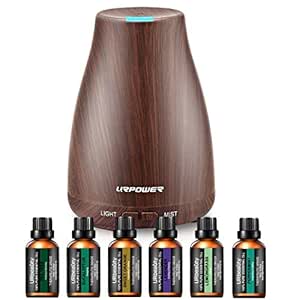 Amazon.com : URPOWER Classical Essential Oil Diffuser with 6 Bottles ...