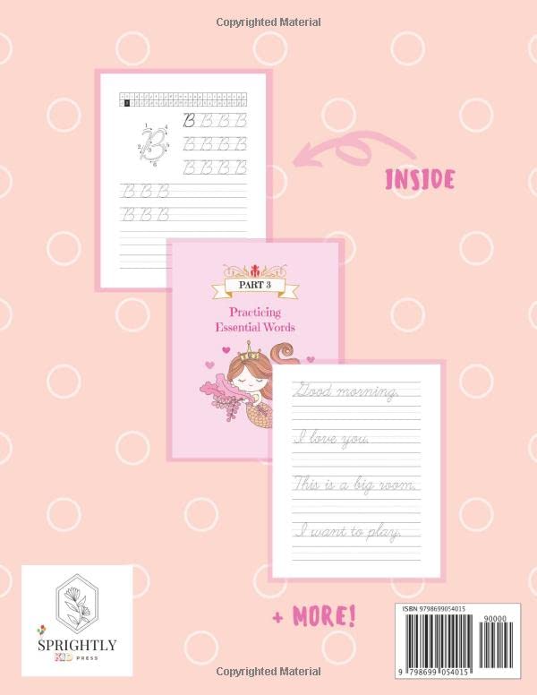 Cursive Handwriting Workbook For Girls: Cursive Handwriting Practice ...