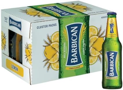 Barbican Lemon Non-Alcoholic Malt Beverage in Glass Bottle, 24 x 330 ml ...