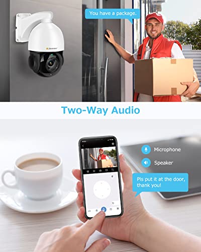 4K 8MP Outdoor PTZ IP POE Camera with Pan Tilt 20x Optical Zoom & Human ...