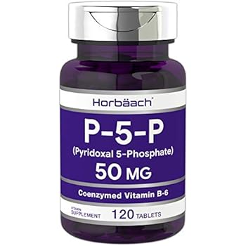 Amazon.com: Horbaach P5P Activated Vitamin B6 50 mg 120 Tablets | Vegetarian, Non-GMO, Gluten ...