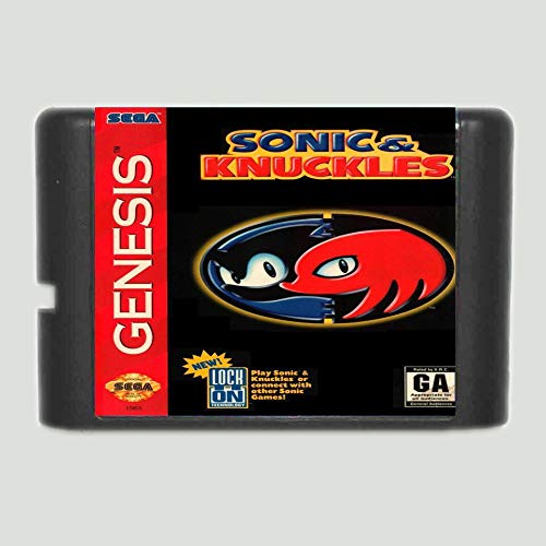 Amazon.com: Nups Sonic & Knuckles 16 bit MD Game Card For Sega Mega ...